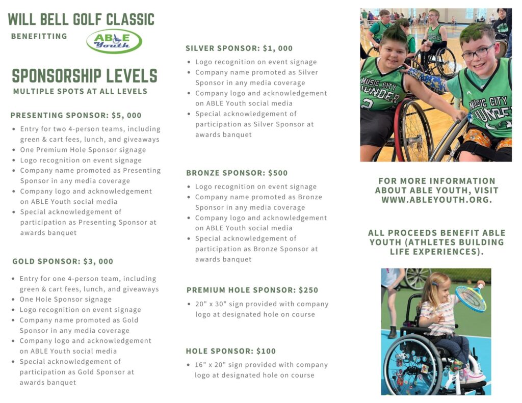 Will Bell Golf Classic - ABLE Youth